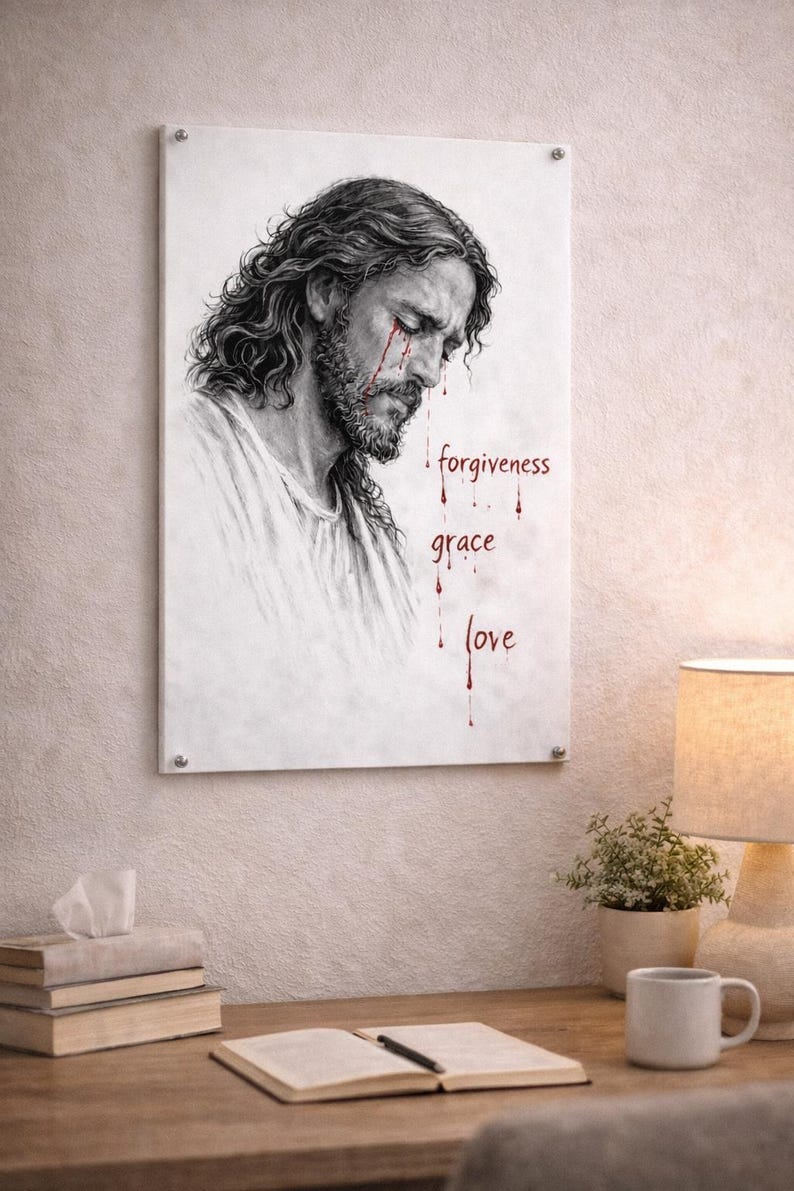 Jesus Christ Art Print | Forgiveness, Grace, Love (digital Download) - Etsy