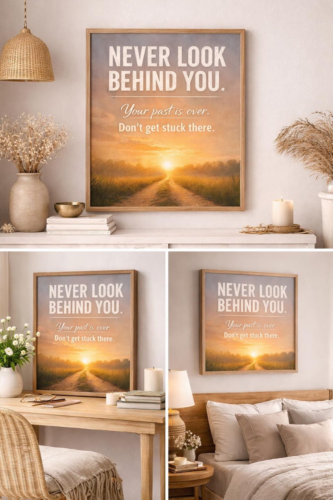 Never Look Behind You. Christian Inspiration Wall Art. Faith Quote ...