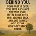 Never Look Behind You. Christian Inspiration Wall Art. Faith Quote ...