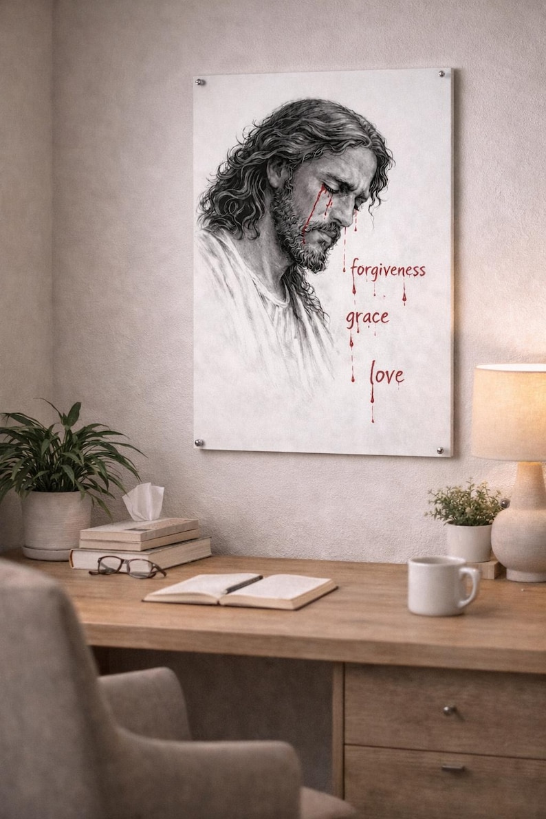 Jesus Christ Art Print | Forgiveness, Grace, Love (digital Download) - Etsy