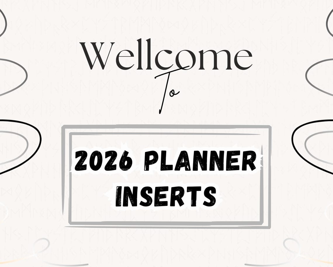 2026 Planner Inserts | Printable PDF Bundle A5 A4 Letter | Monthly ...