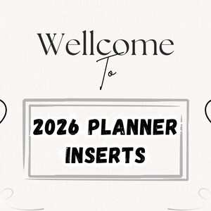2026 Planner Inserts | Printable PDF Bundle A5 A4 Letter | Monthly ...