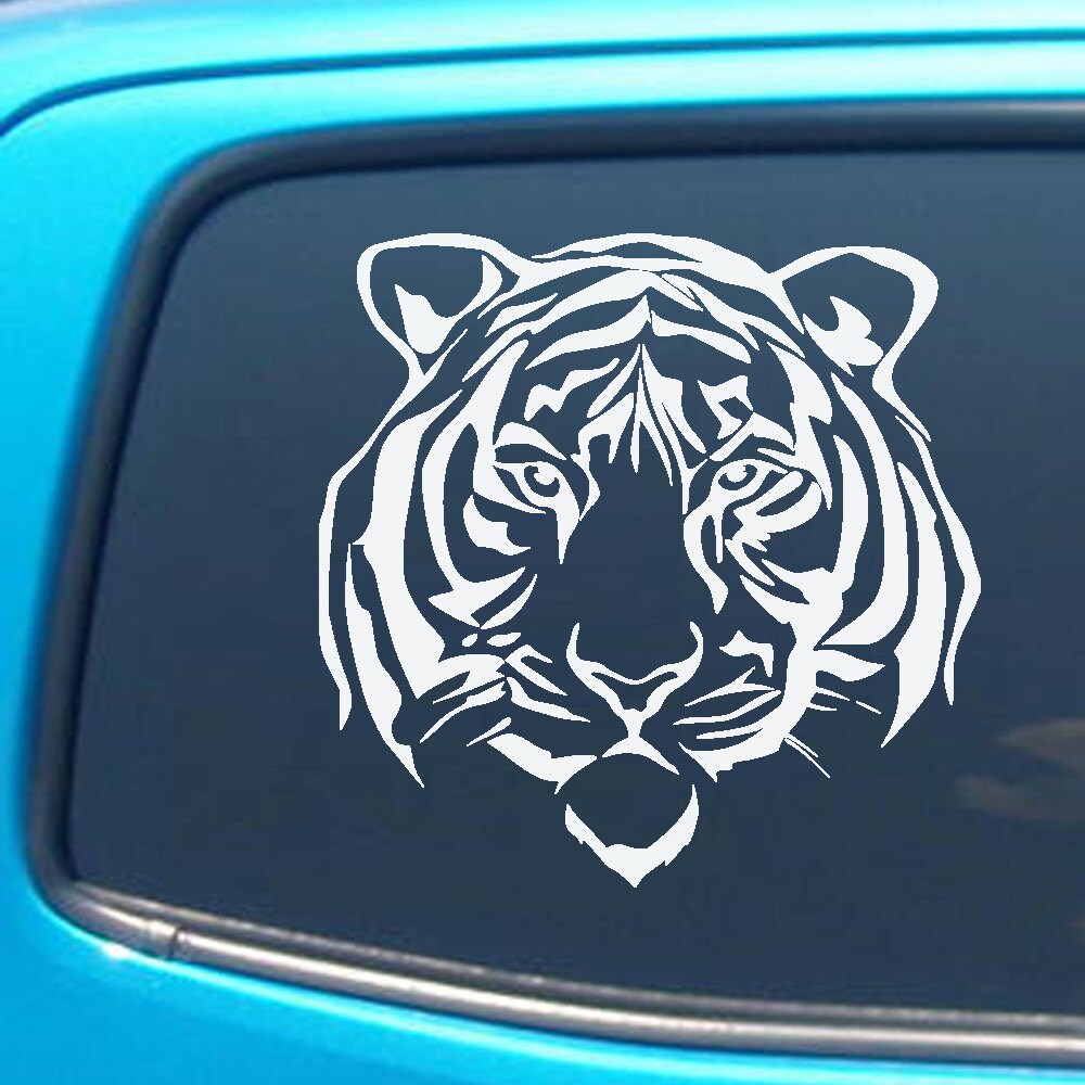 Tiger Face Large Car Vinyl Decal Many Color Choices | Etsy