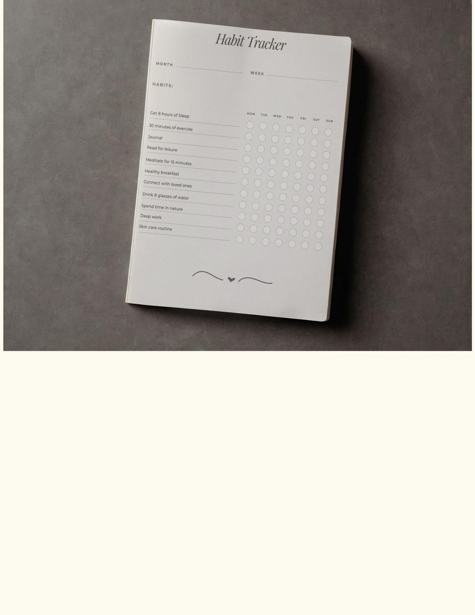 Minimalist Daily Routine Planner | Habit Tracker Canva Template ...
