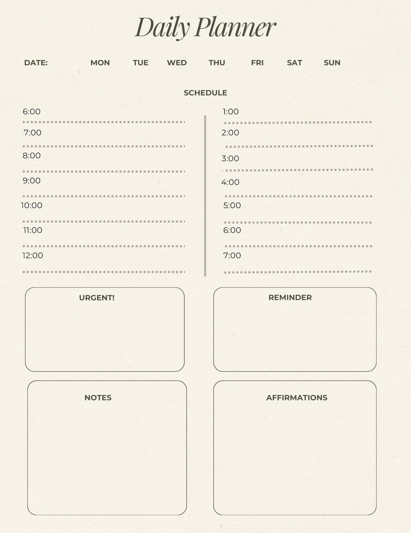 Minimalist Daily Routine Planner | Habit Tracker Canva Template ...