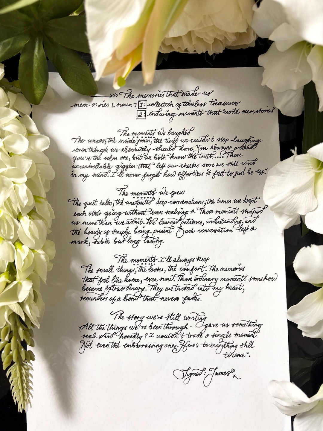 Personalised Handwritten Memory Letter | the Memories That Made Us ...