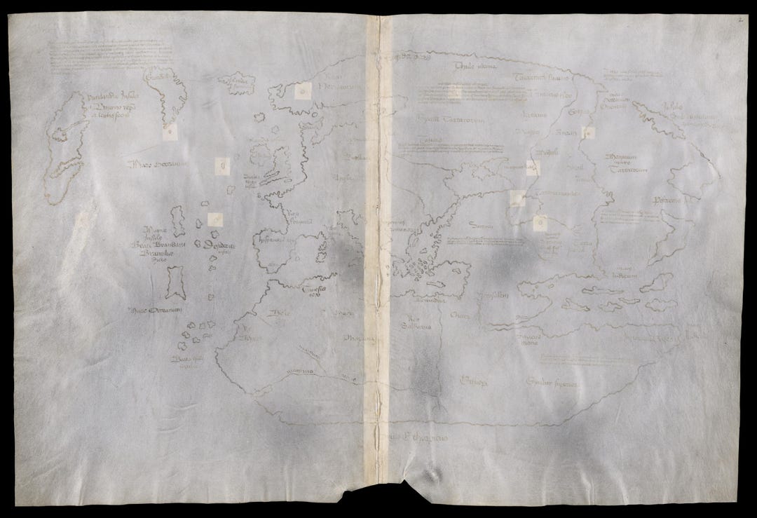 Vinland Map 1440 Aged Reproduction • Norse Discovery of America • Large ...