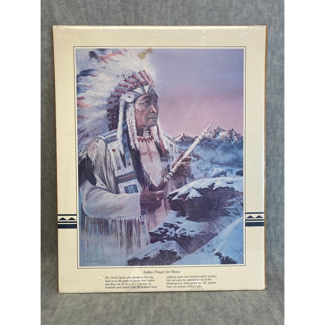 Johnny Looking Cloud Indian Prayer for Peace '87 Native American J ...
