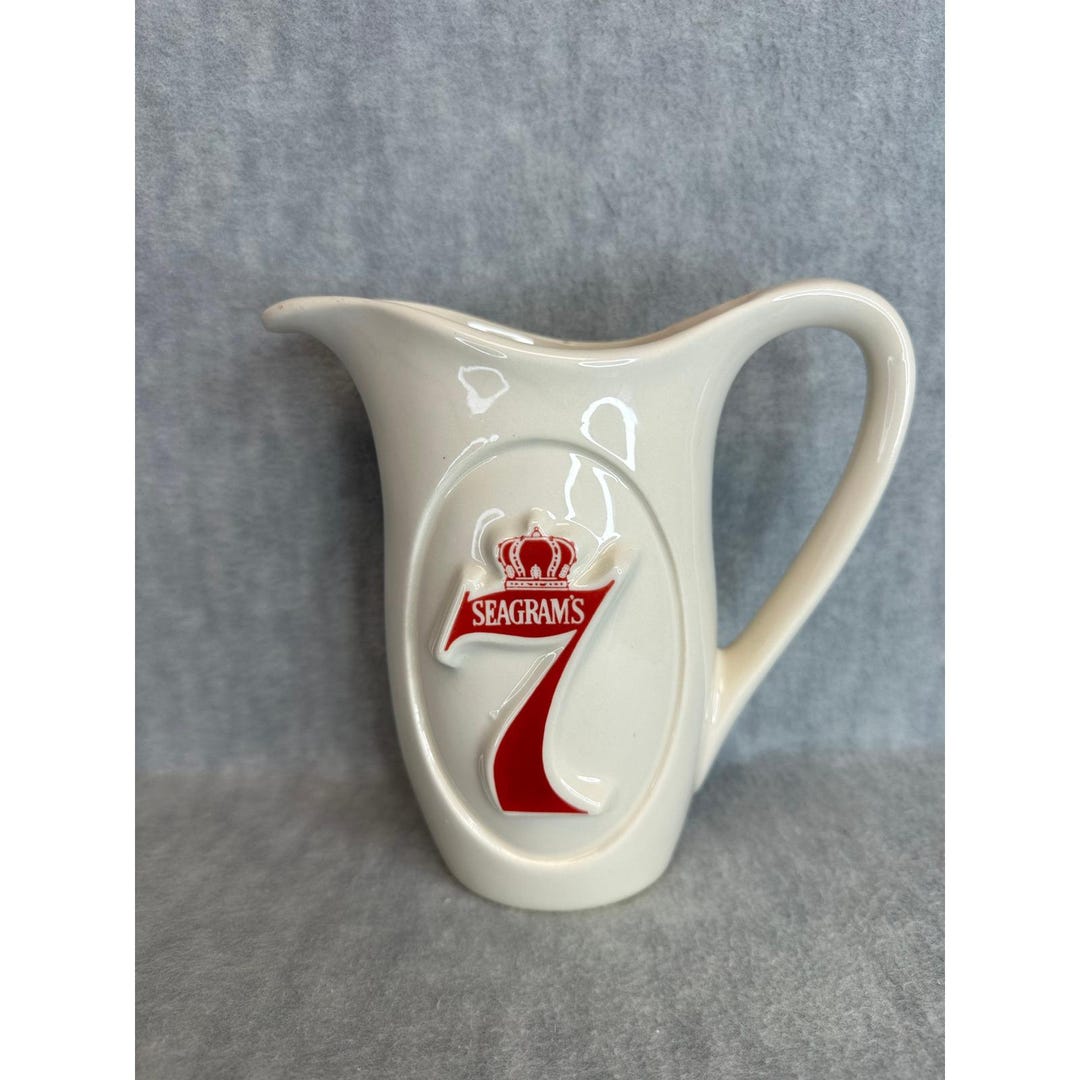 Seagrams 7 Ceramic Cream Pitcher Crown Logo Collectible Barware - Etsy