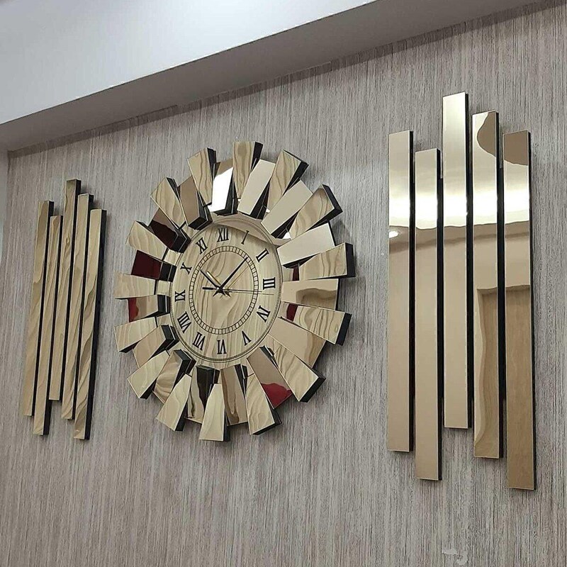Mirrored Wall Clock - Etsy