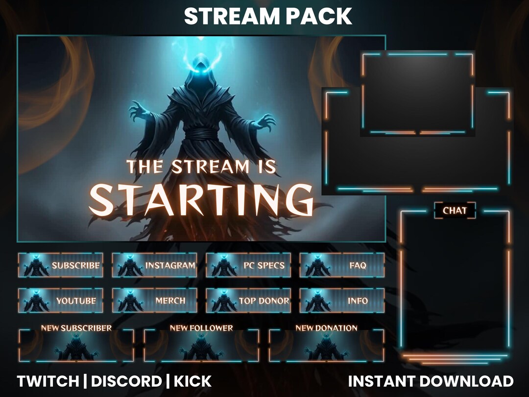 Mystic Mage Stream Pack | Twitch OBS Streamlabs Overlays - Etsy