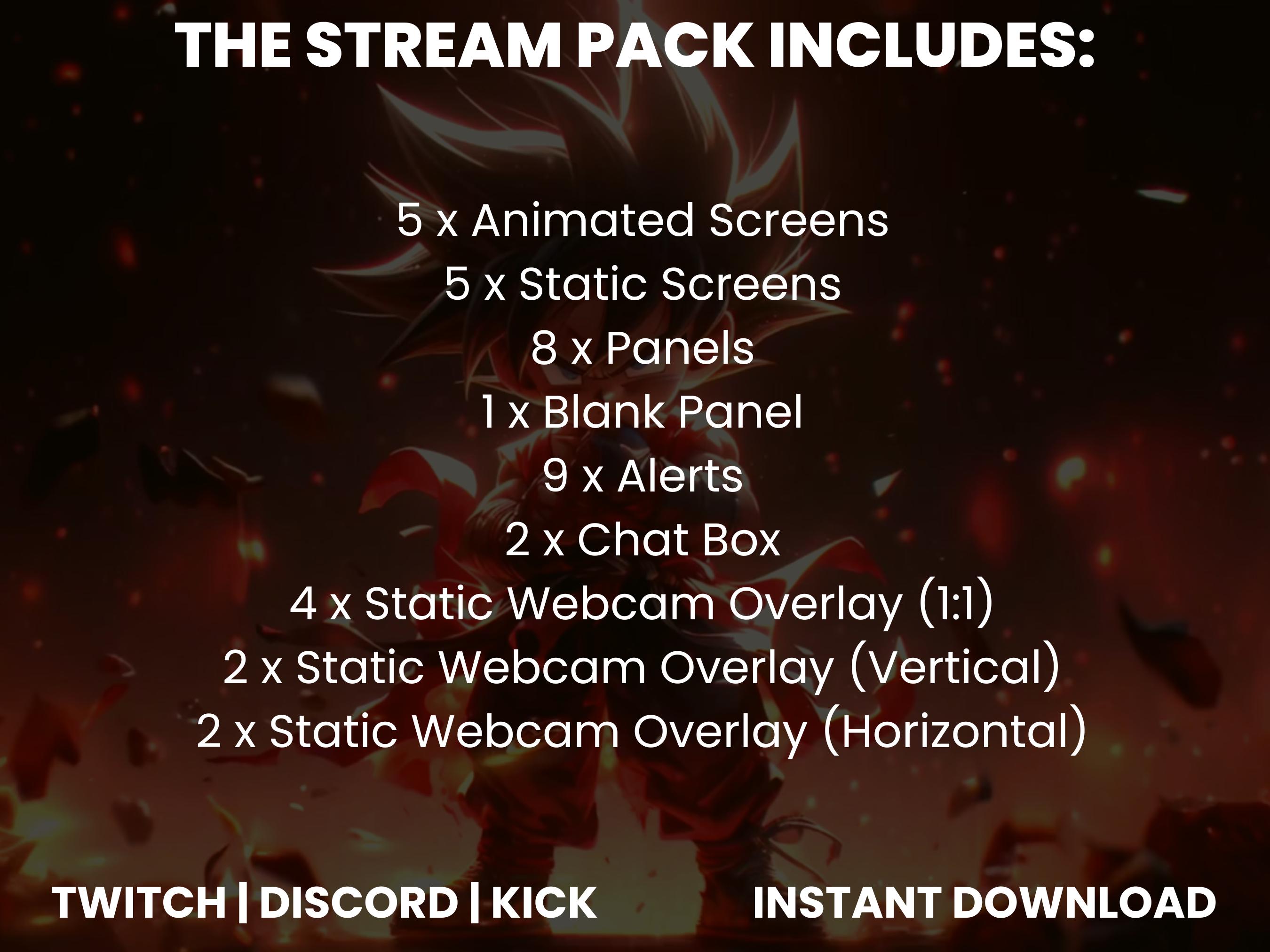 Vertical Anime Fire Stream Pack | Tiktok Live Overlay | OBS ...