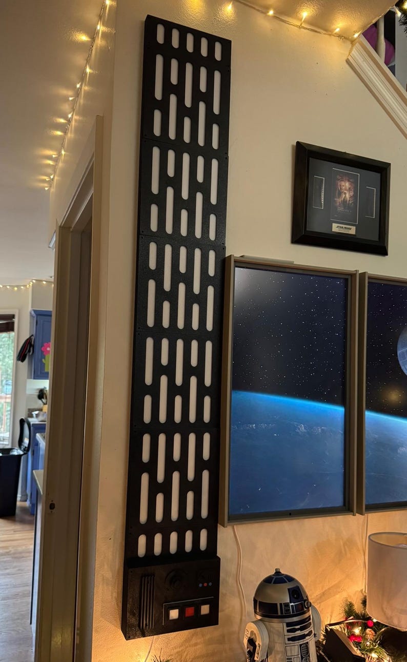 Star Wars Death Star Wall Panel LED Lighted Galactic Display Dimmable ...