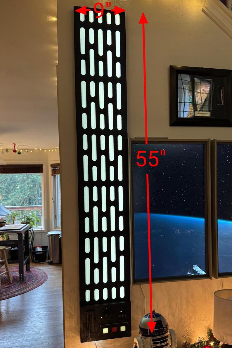 Star Wars Death Star Wall Panel LED Lighted Galactic Display Dimmable ...