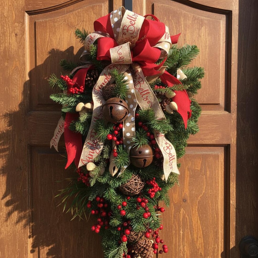 Christmas Swag Decor, Christmas Door Swag, Holiday Door Swag, Christmas ...