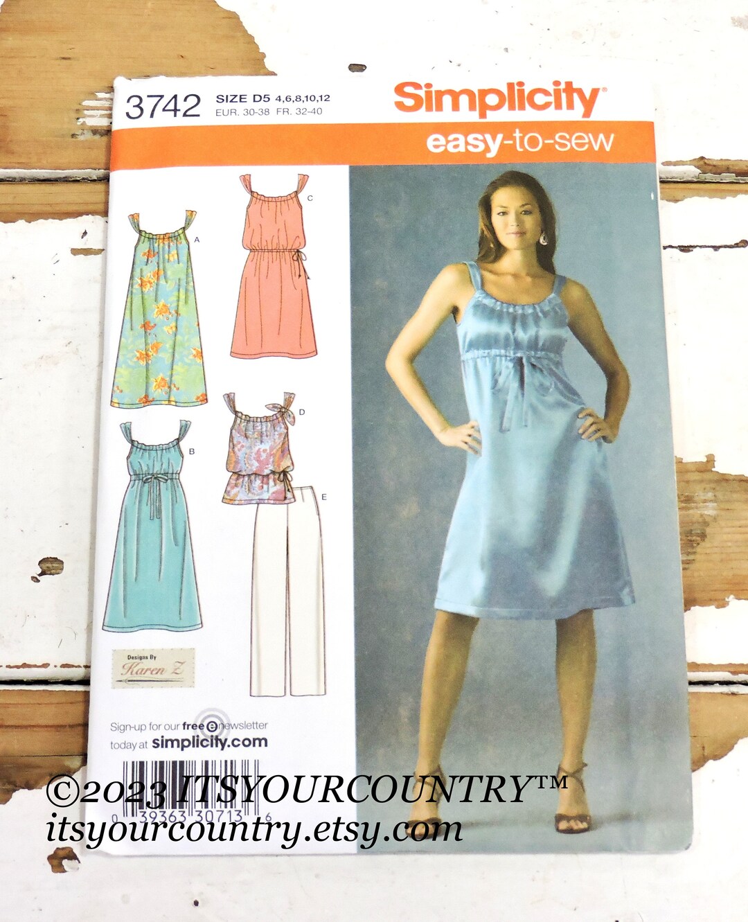 Simplicity 3742 Sewing Pattern Ladies A-line Sleeveless Dress Tunic ...