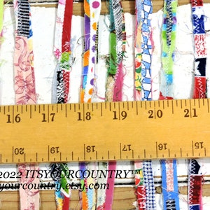 Boho Fabric Rag Ribbon Artisan Multicolored Fiber Art Sewing Craft Trim ...