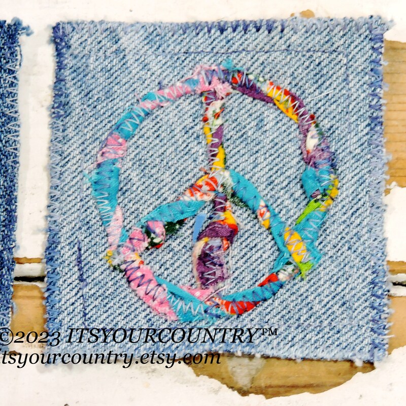 Peace Sign Applique - Etsy