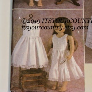 Simplicity 5428 Sewing Pattern Vintage Heirloom Style 18 Doll Clothes ...