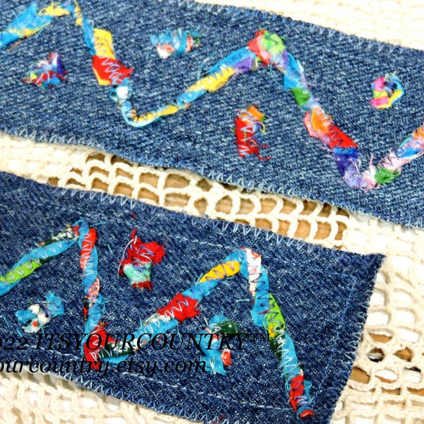 Blue Jean Applique - Etsy
