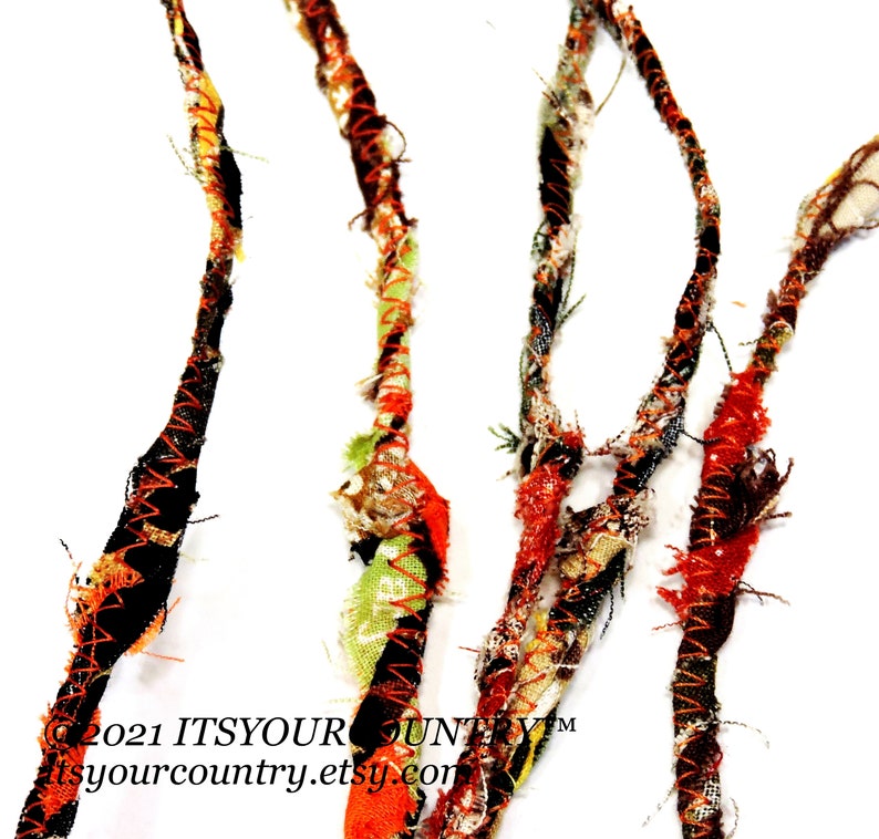 Fall Fiber Art Craft String Artisan Tattered Thin Flat Cotton - Etsy