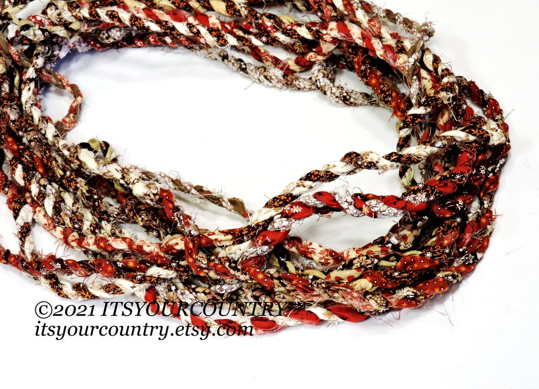 Neutral Rag Rope Tattered Hand-twisted Cotton Fabric Twine BTY Gift ...