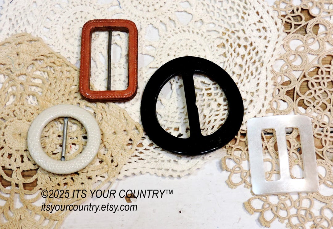 Vintage Slide Belt Buckles: Sewing Notion Embellishments, Fashion ...