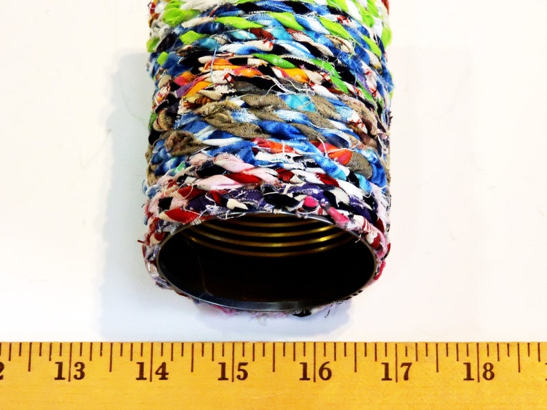 Fiber Art Containers Multi Colored Fabric Wrapped Tin Cans | Etsy