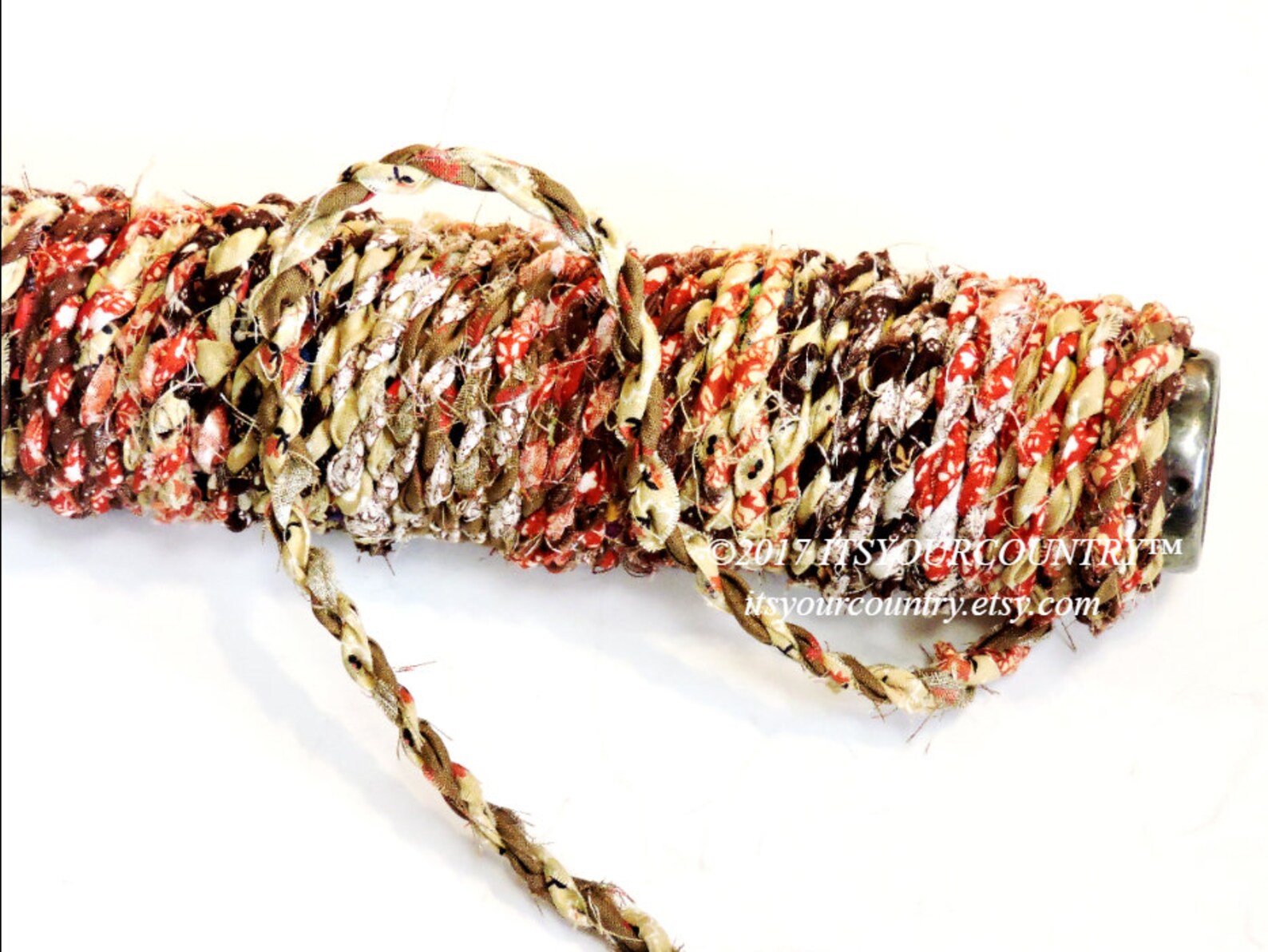 Neutral Rag Rope Tattered Hand-twisted Cotton Fabric Twine BTY | Etsy