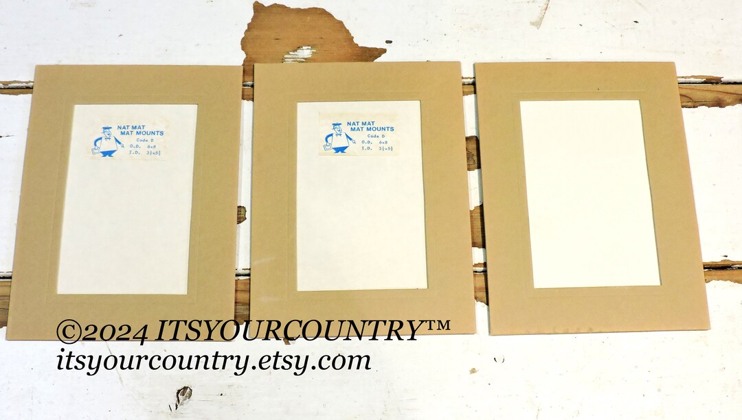 Photo Frame Mats Lot of 3 Vintage DIY 1980s NAT MAT Mat Mounts for ...