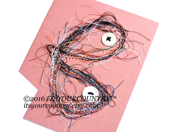 Butterfly Thread Art Painting Card Original Paper-stitched | Etsy