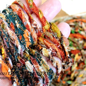 Fall Fiber Art Craft String Artisan Tattered Thin Flat Cotton Fabric ...