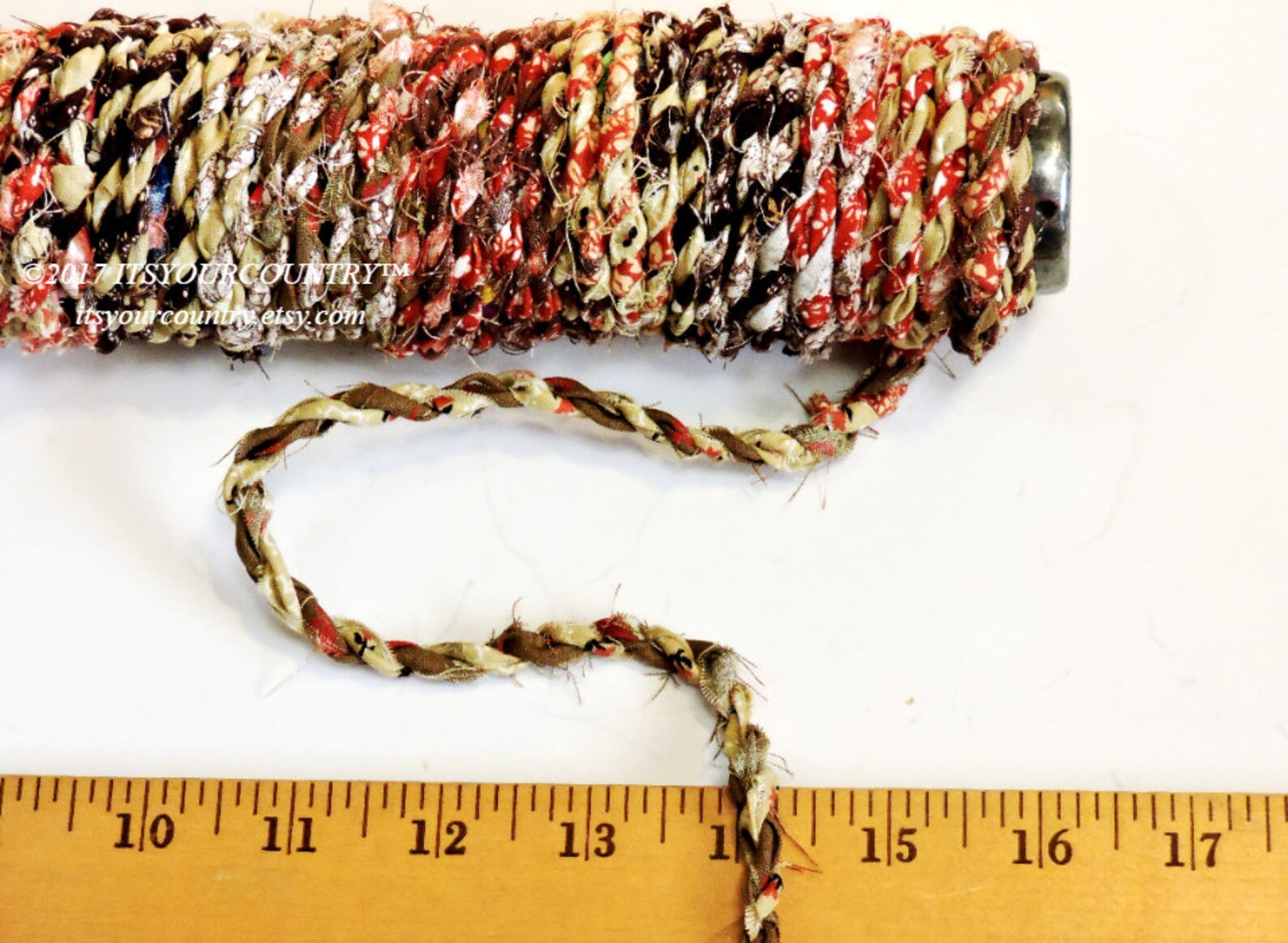 Neutral Rag Rope Tattered Hand-twisted Cotton Fabric Twine BTY | Etsy