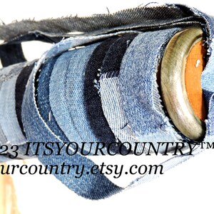 Upcycled Denim Fabric Rag Ribbon Artisan Handmade Blue Jean - Etsy