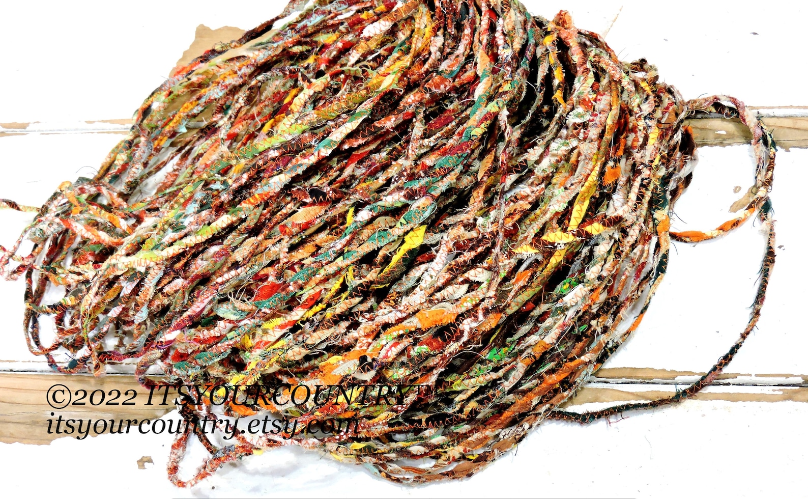 Fall Fiber Art Craft String Tattered Thin Flat Cotton Fabric - Etsy