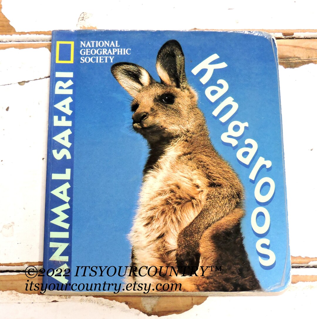 Kangaroos Animal Safari Vintage Board Book National Geographic ...