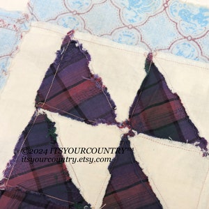 Patchwork Sailboat Quilt Block 1940s Vintage Cotton Feedsack Primitive ...