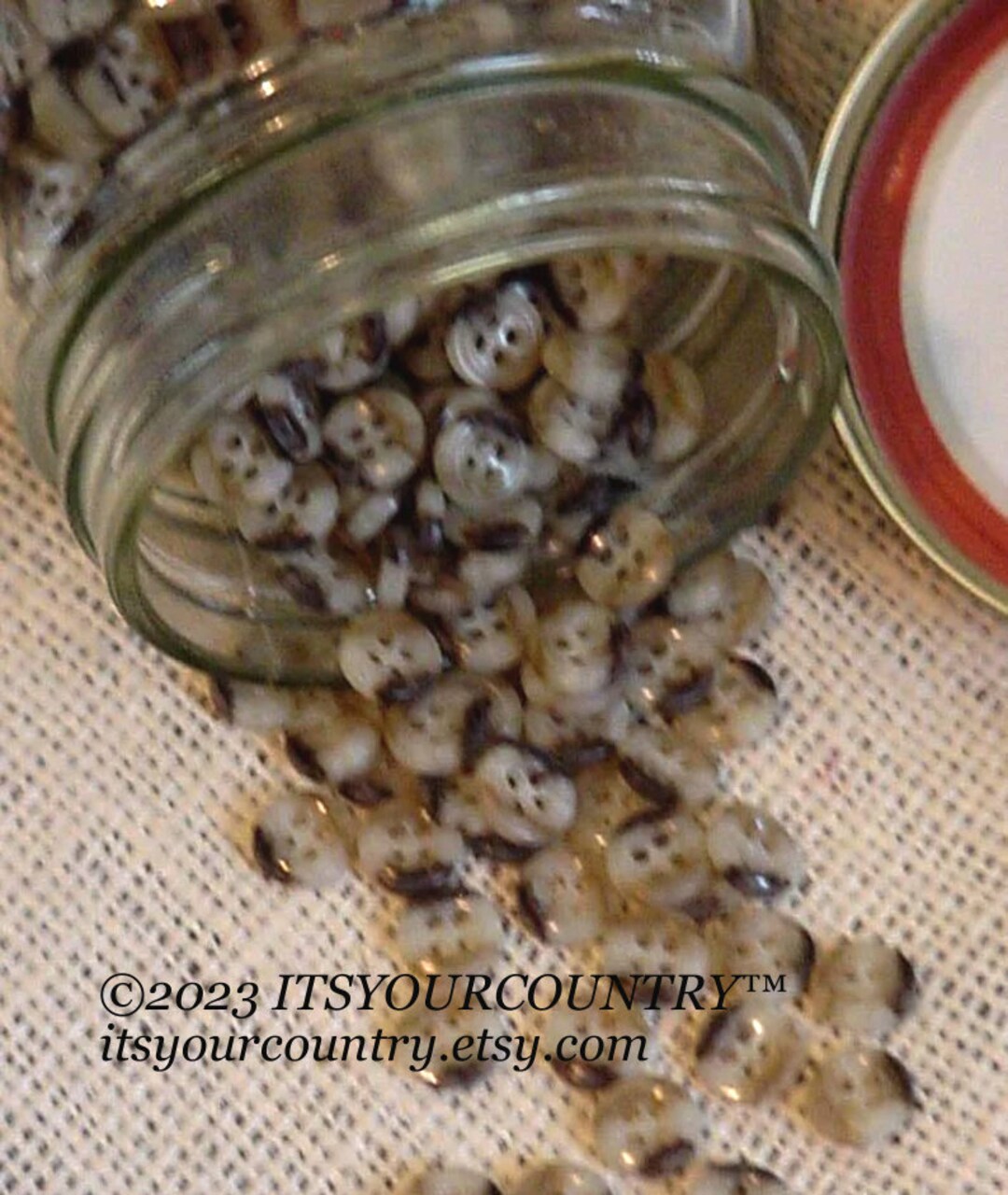 Vintage Tortoise Shell Buttons Variegated Neutral Brown Beige Small ...