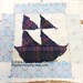 Patchwork Sailboat Quilt Block 1940s Vintage Cotton Feedsack Primitive ...