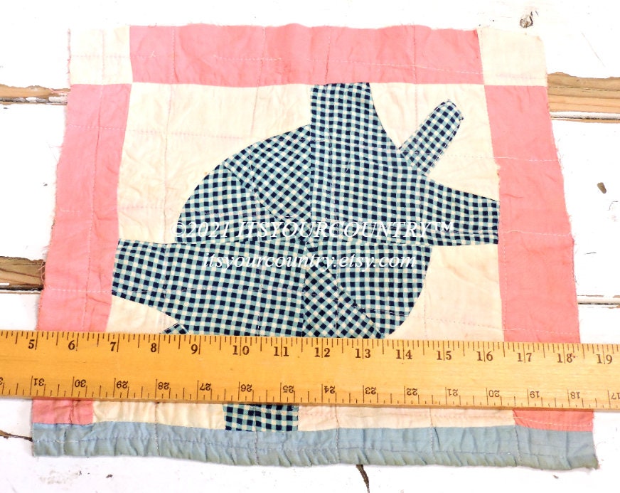 Vintage Turtle Quilt Piece 1950s Primitive Cutter Machine | Etsy