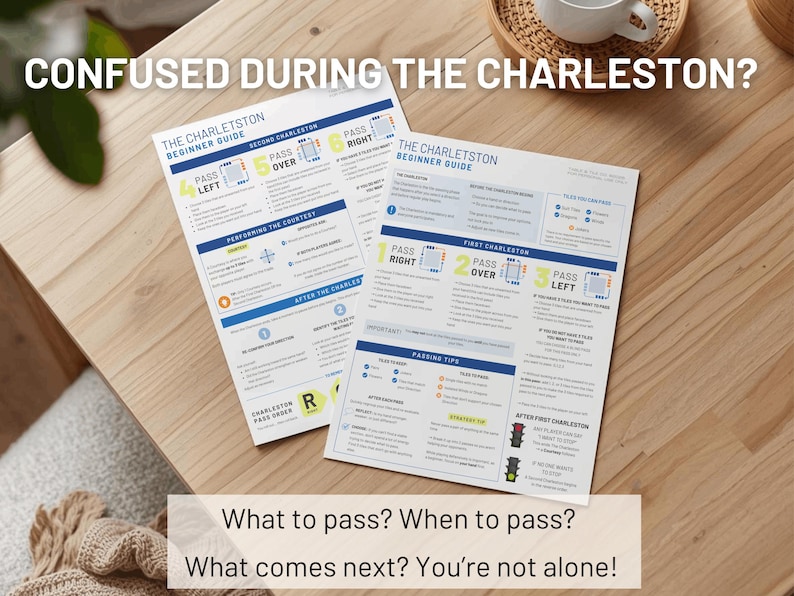 American Mahjong Charleston Cheat Sheet | Beginner Guide (PDF) - Etsy