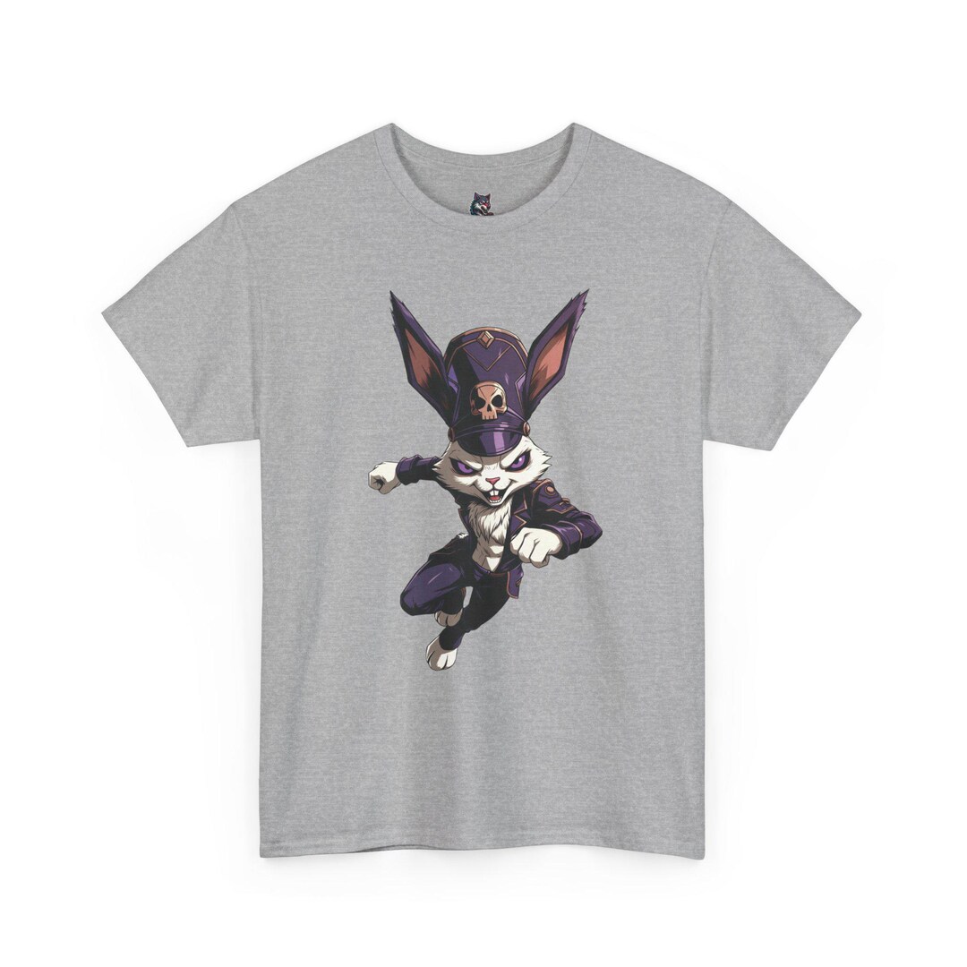 Punk Rocker Rabbit Shirt || Bold Cartoon Graphic Tee || Comic Style Art ...