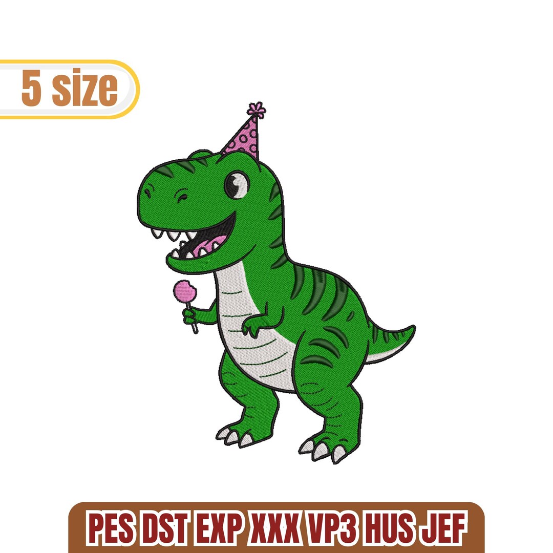 T-rex Machine Embroidery Design, Dinosaur Fill Stitch Pattern, Toddler ...