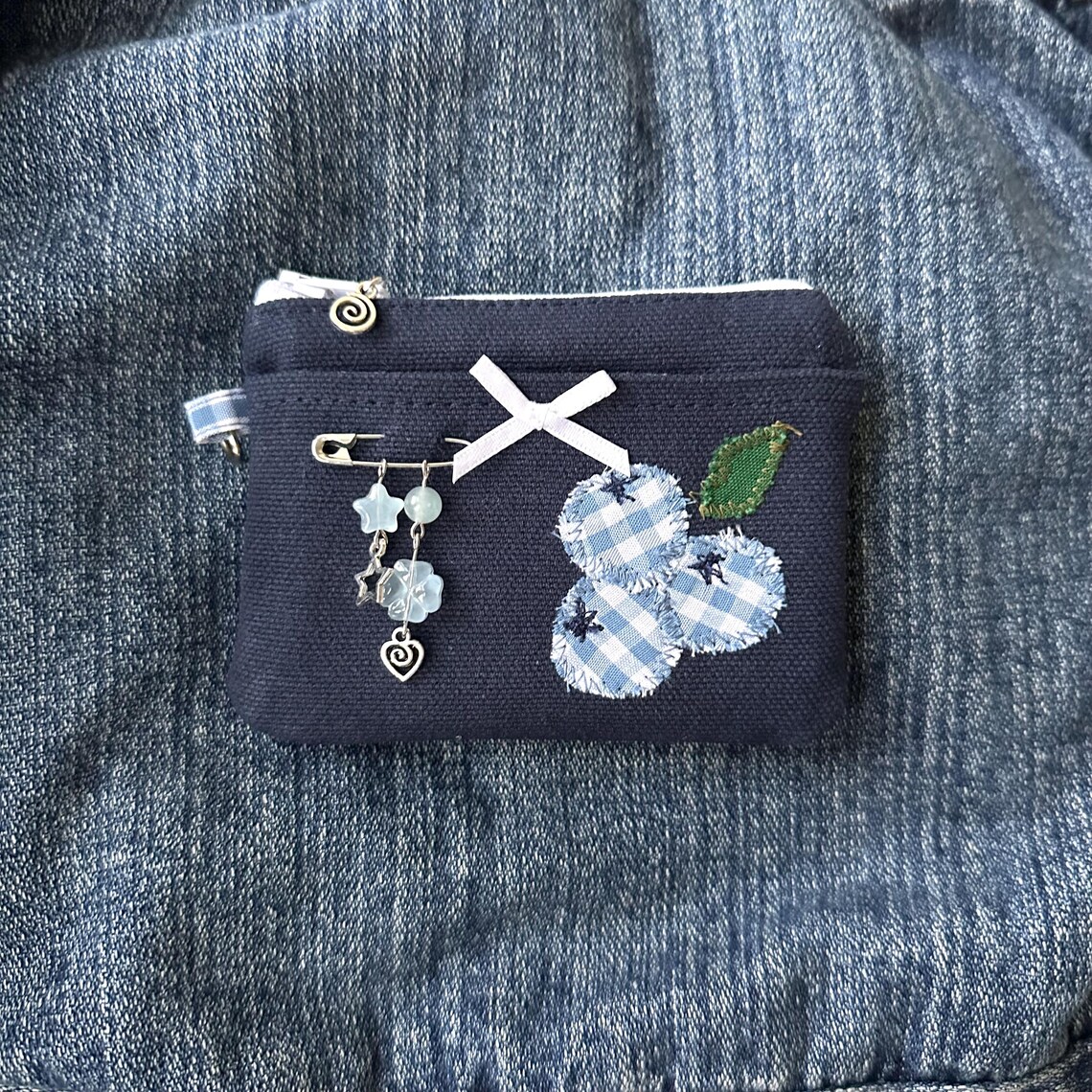 Handmade Various Fruit Apple, Blueberry, and Strawberry Keychain Wallet ...