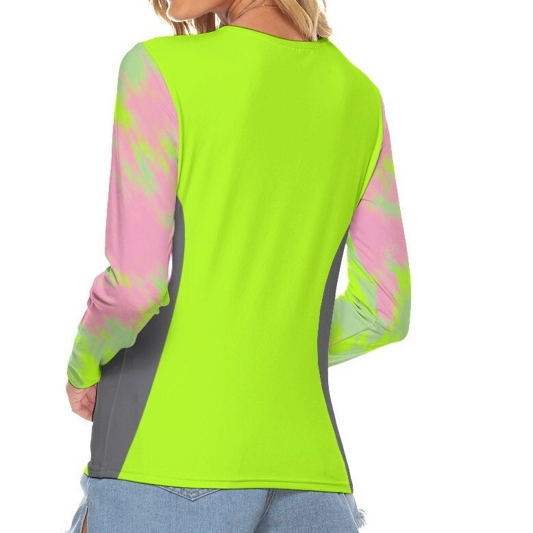 Hivis Neon Pink Tie Dye Womens High Visibility Boat Neck - Etsy