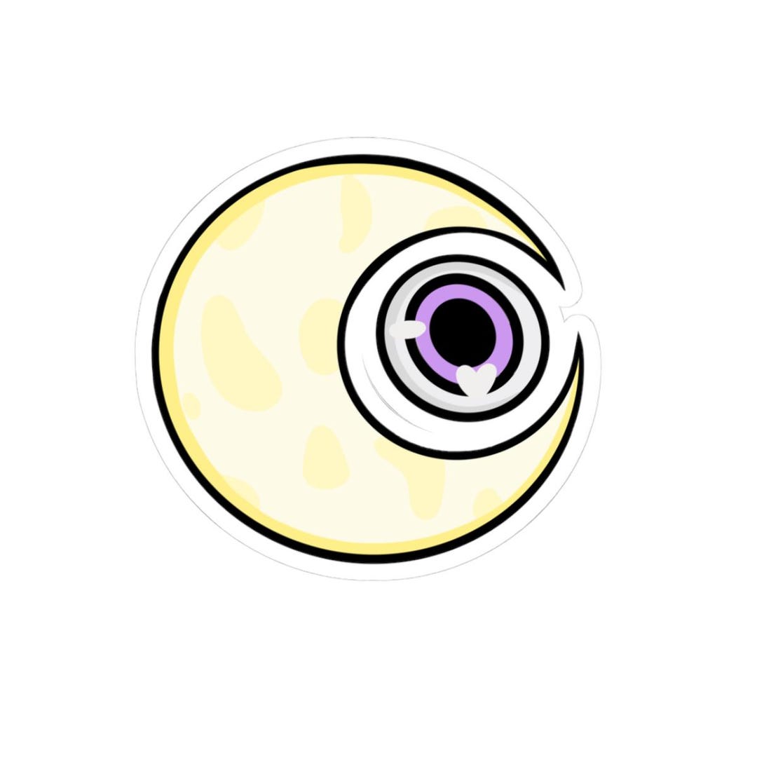 Crescent Moon Eye Sticker | Kiss-cut Sticker - Etsy