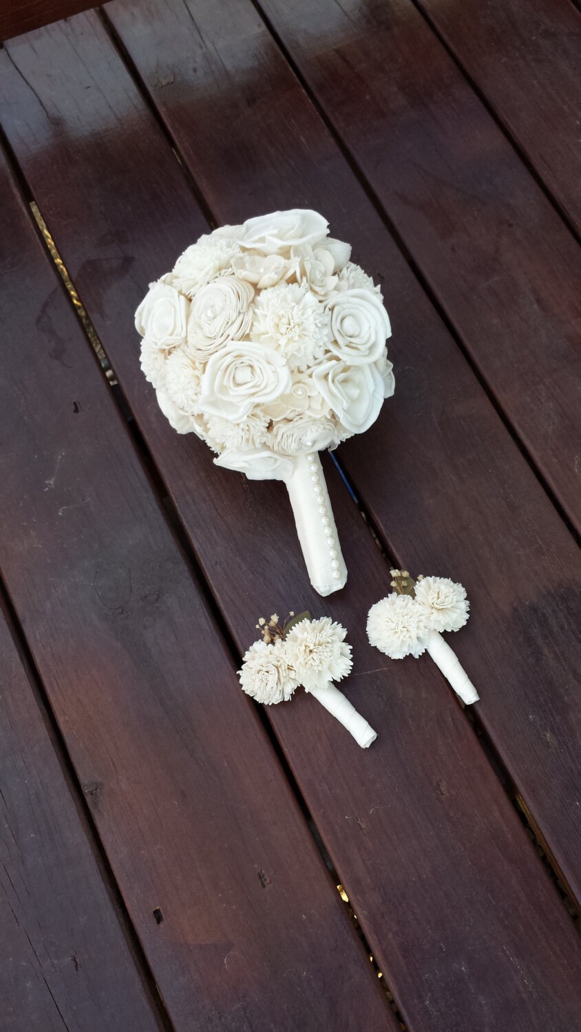 Sola/balsa Wood Flower Wedding Bridal Bouquet - Etsy