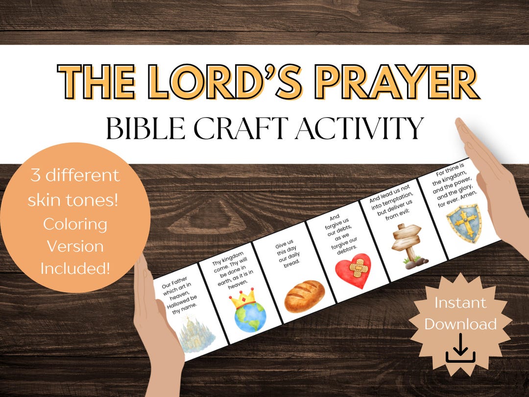 Lord's Prayer Craft | KJV Foldable Activity, Sunday School (digital ...