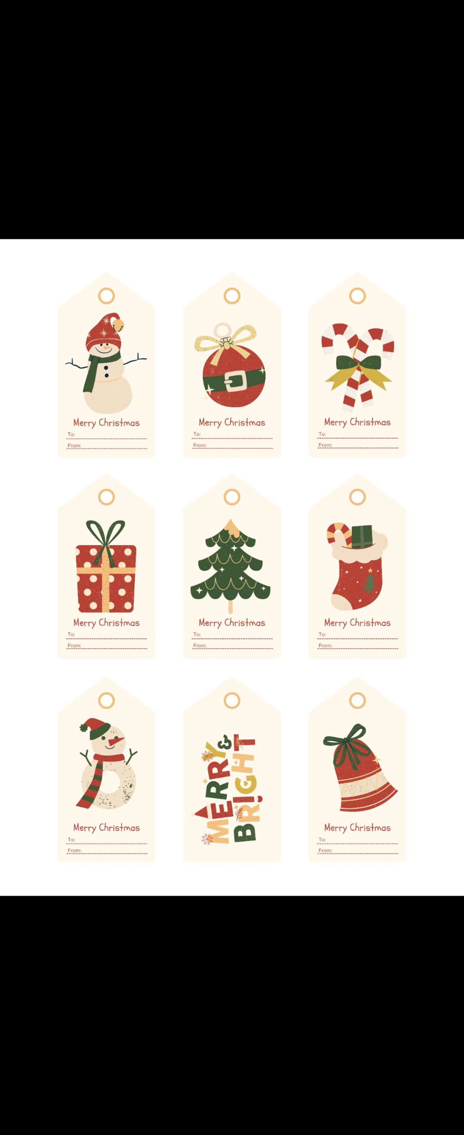 Christmas Gift Tags Version 2 Digital Download Printable - Etsy