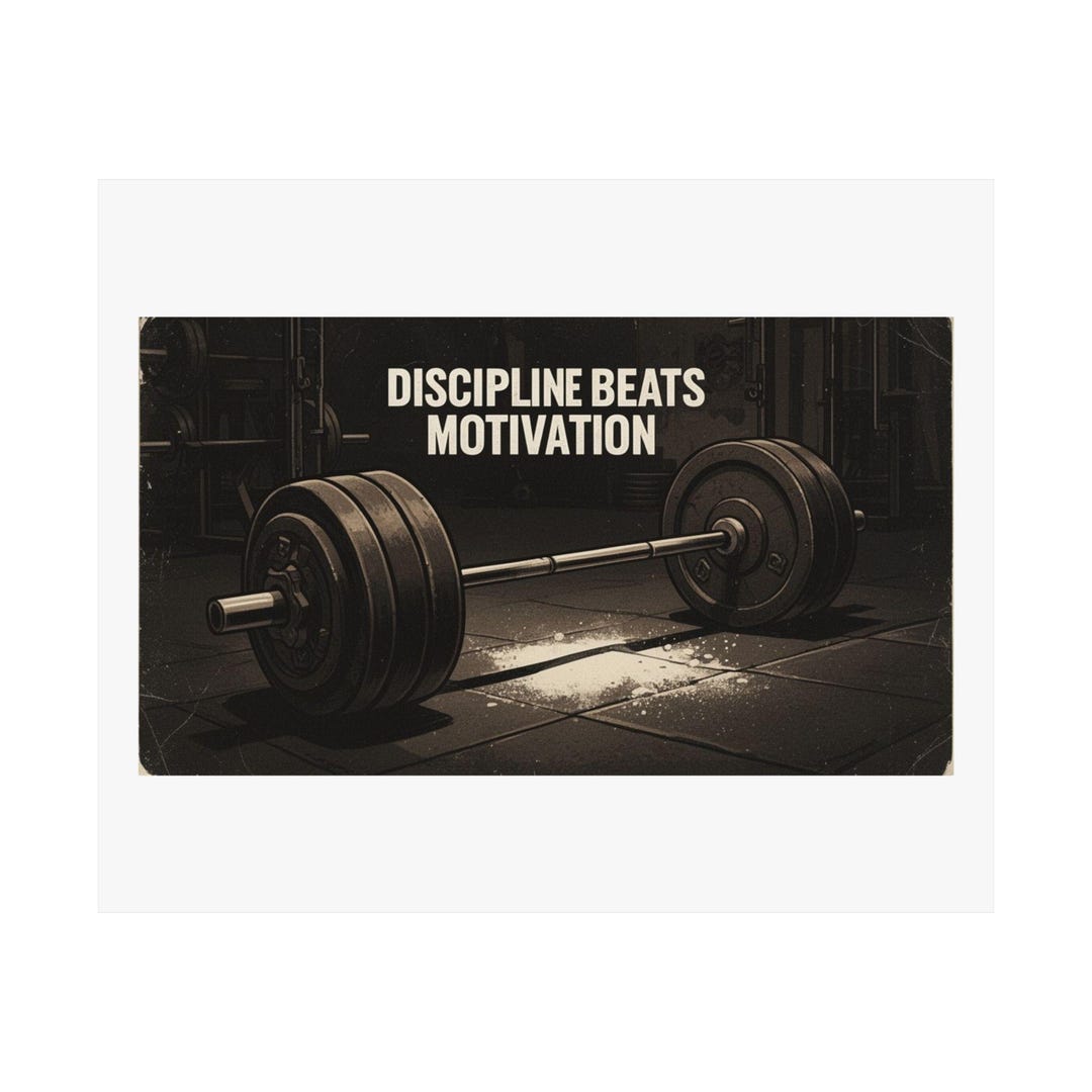 DISCIPLINE BEATS MOTIVATION Poster | Digital Download - Etsy